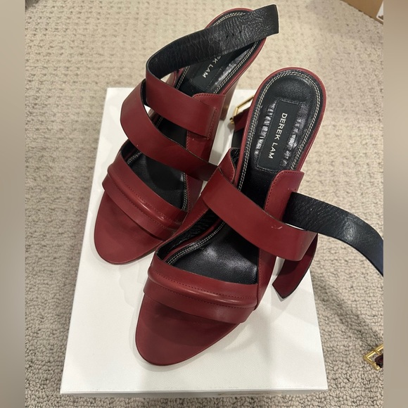 Shoes | Vintage Derek Lam Red Leather Sandals | Poshmark